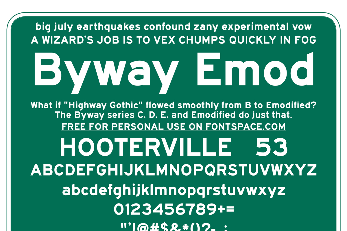 BywayEModified Font - Free Download