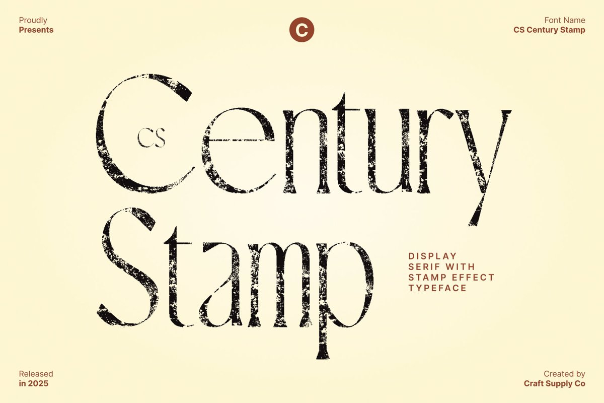 CS Century Stamp Font - Free Download