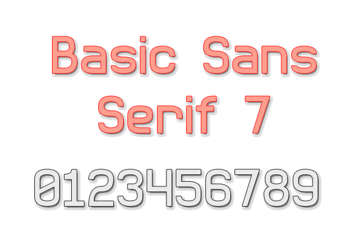 Basic Sans Serif 7 Font - Free Download