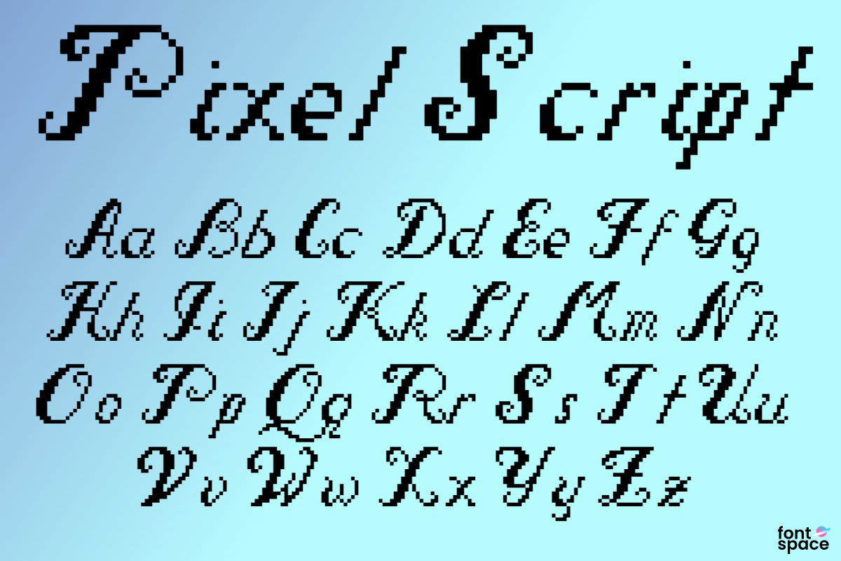 Pixel Script Font ColorSwitchFan25 FontSpace