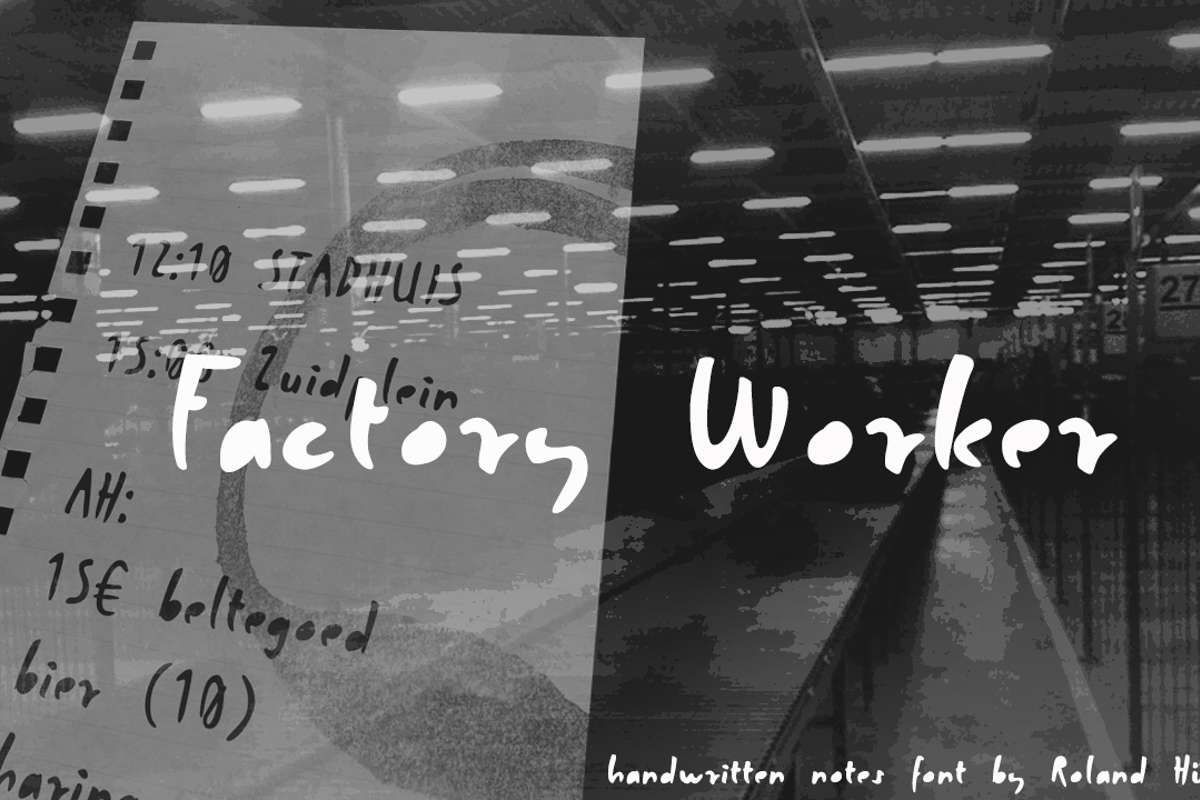 Factory Worker Font | Roland Huse Design | FontSpace