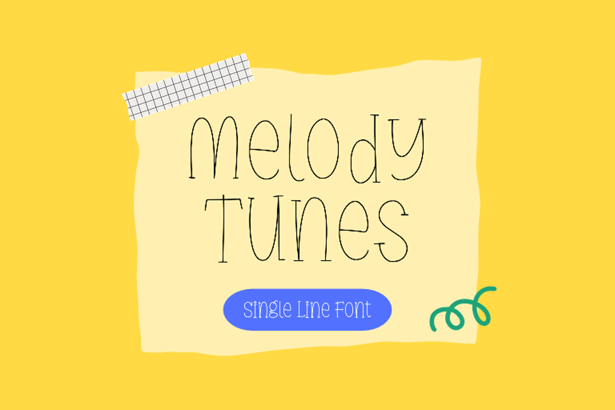 Melody Tunes Single Line Font - Free Download