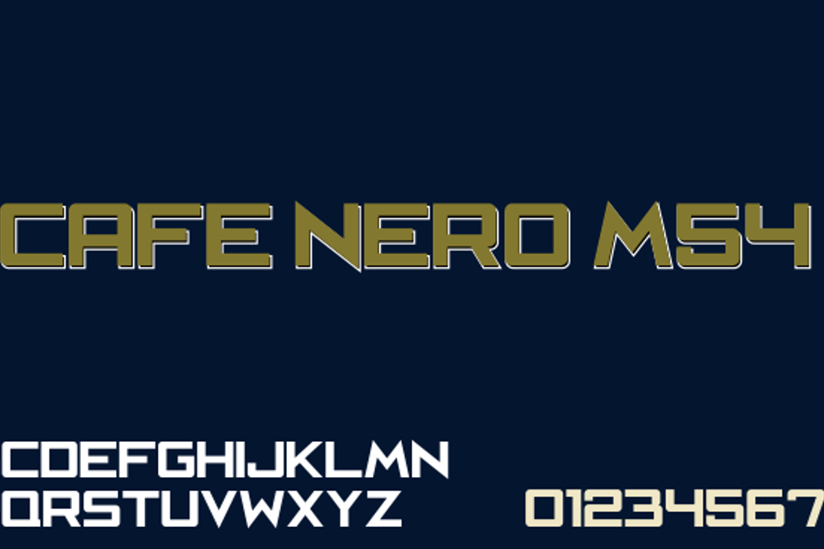 Cafe Nero M54 Font - Free Download
