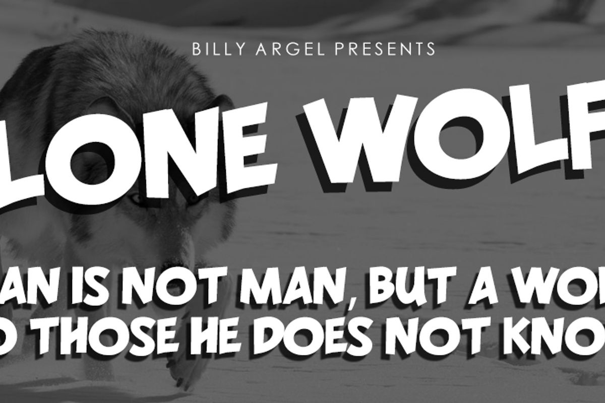 LONE WOLF Font | Billy Argel Fonts | FontSpace