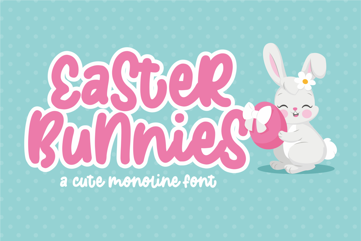 Easter Bunnies Font | Azet Media Co. | FontSpace
