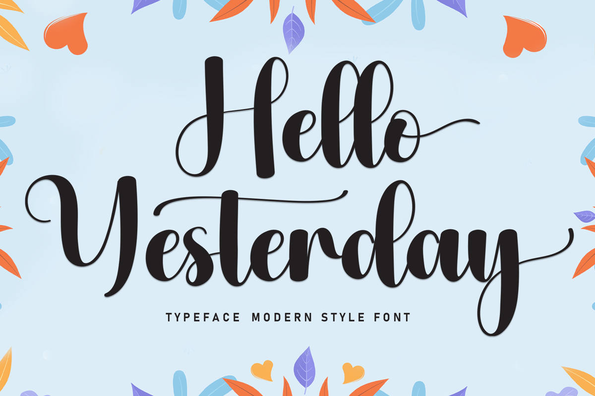 Hello Yesterday Font | scratchones_creative | FontSpace