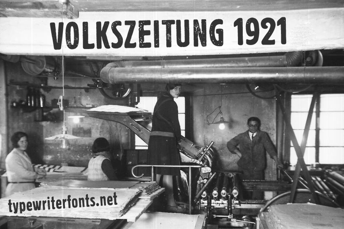 Volkszeitung 21 Font | Lukas Krakora | FontSpace