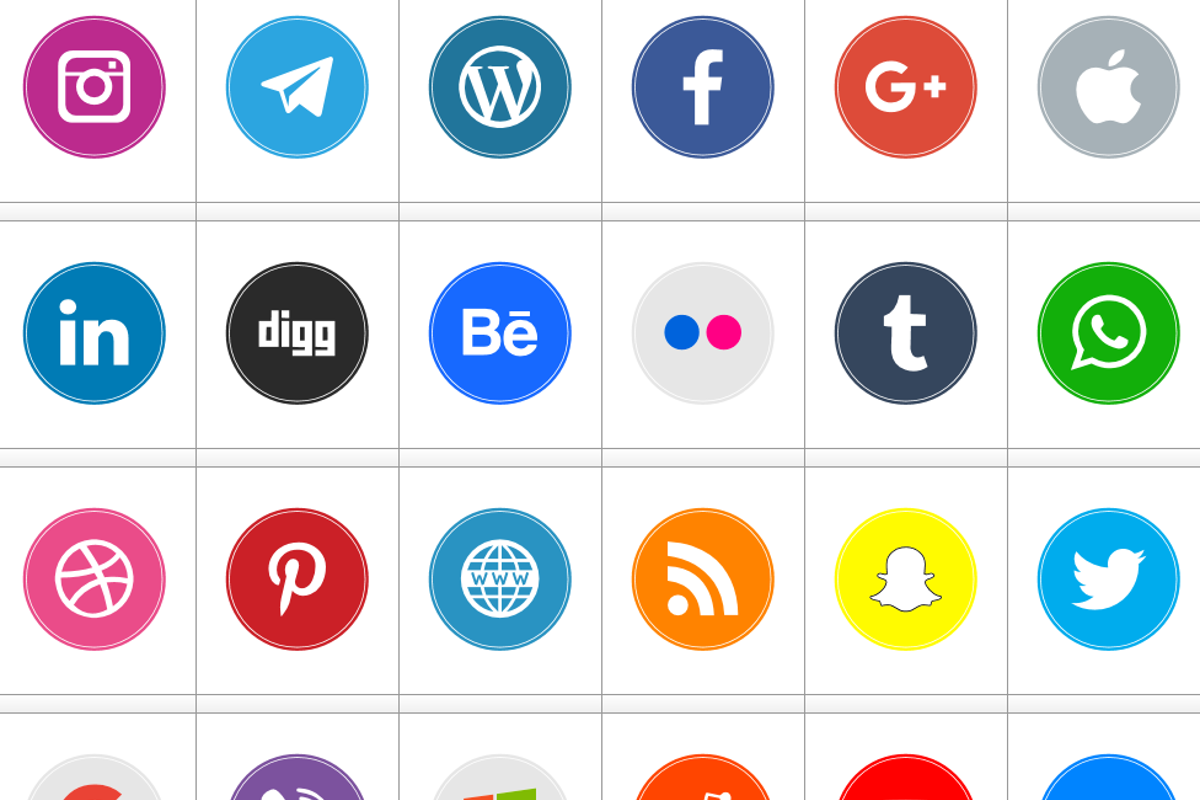 Icons Social Media 10 Font Elharrak FontSpace