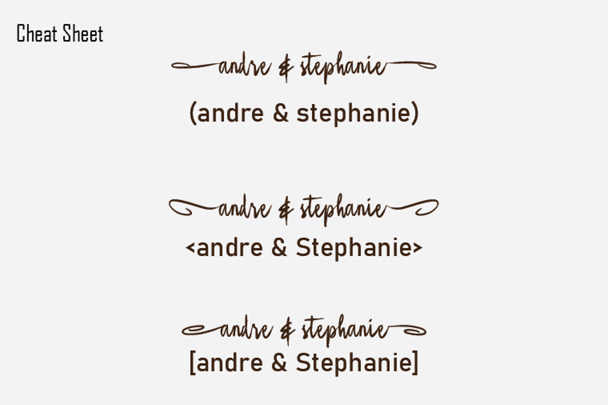 Andre & Stephanie Font | Linafisstudio | FontSpace