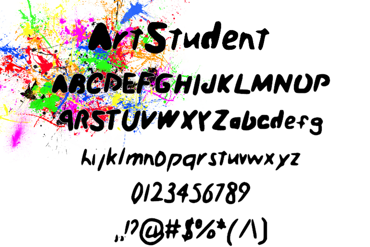 Art_Student Font | FinlaysonFilm | FontSpace