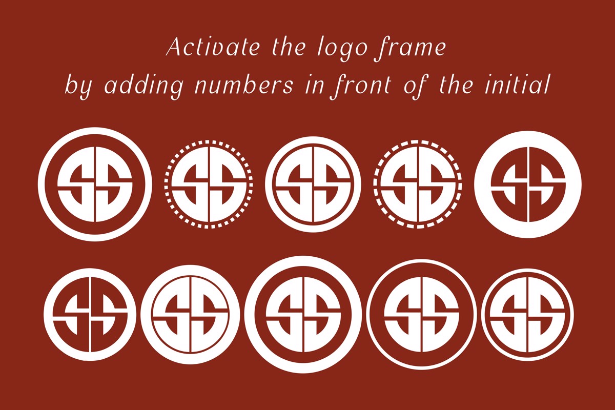 Circle Thin Two Letter Font - Free Download