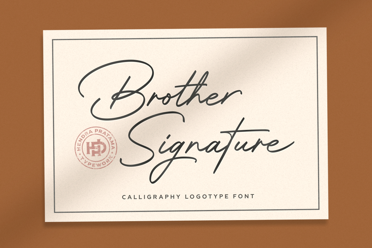 Brother Signature Font | HPTypework | FontSpace