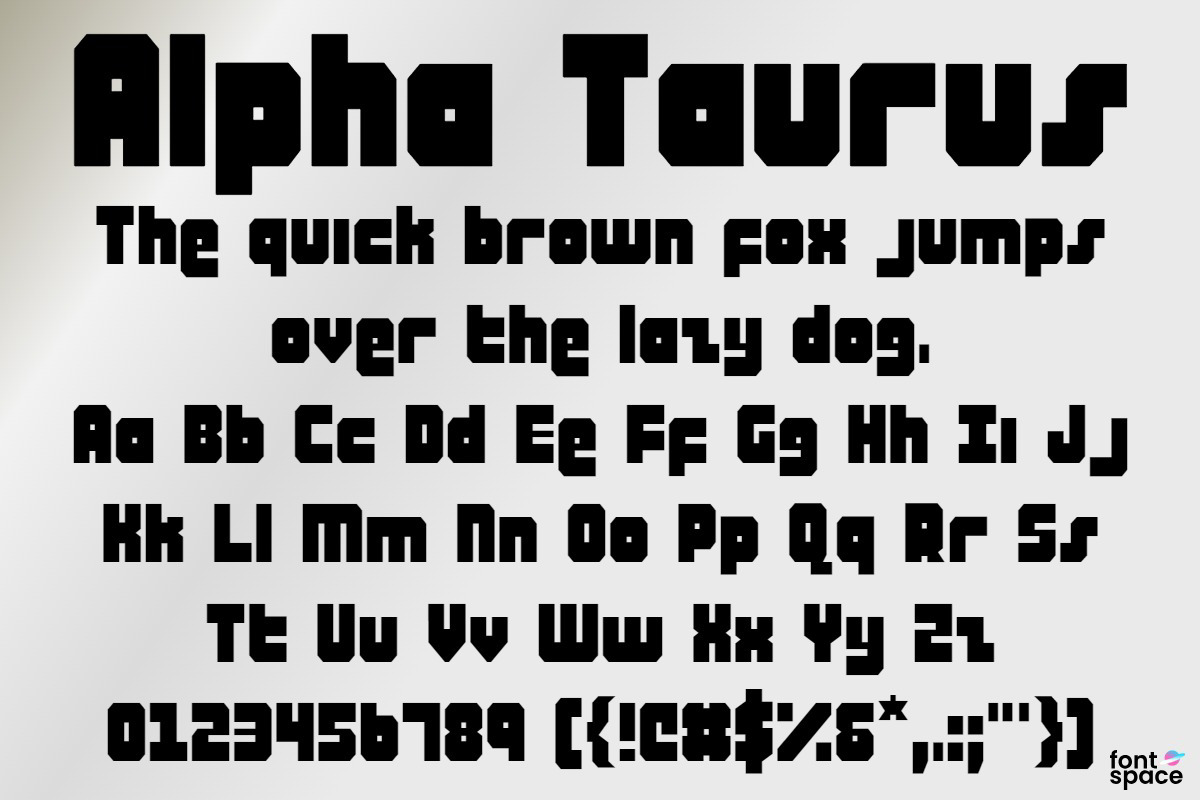 Alpha Taurus Font | Iconian Fonts | FontSpace