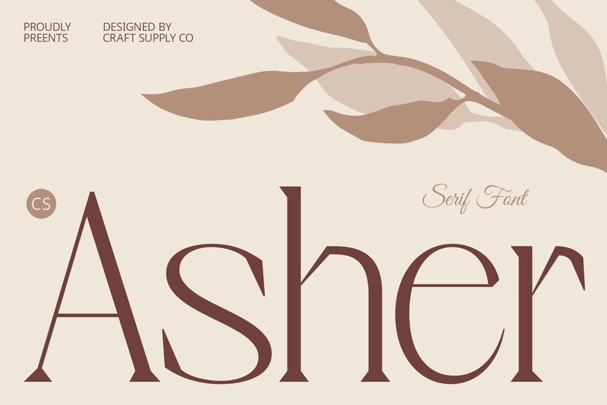 CS Asher Font | craftsupplyco | FontSpace
