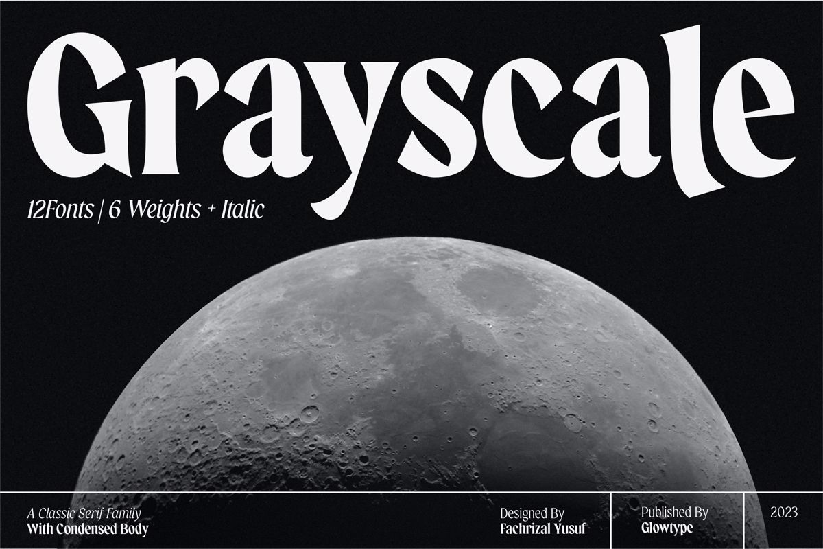 Grayscale Font | Glowtype | FontSpace
