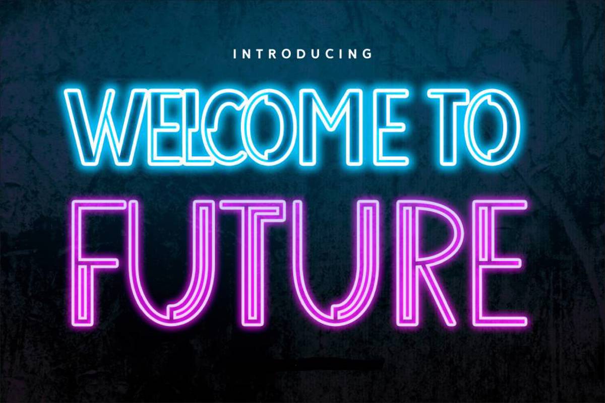Welcome To Future 1 Font - Free Download