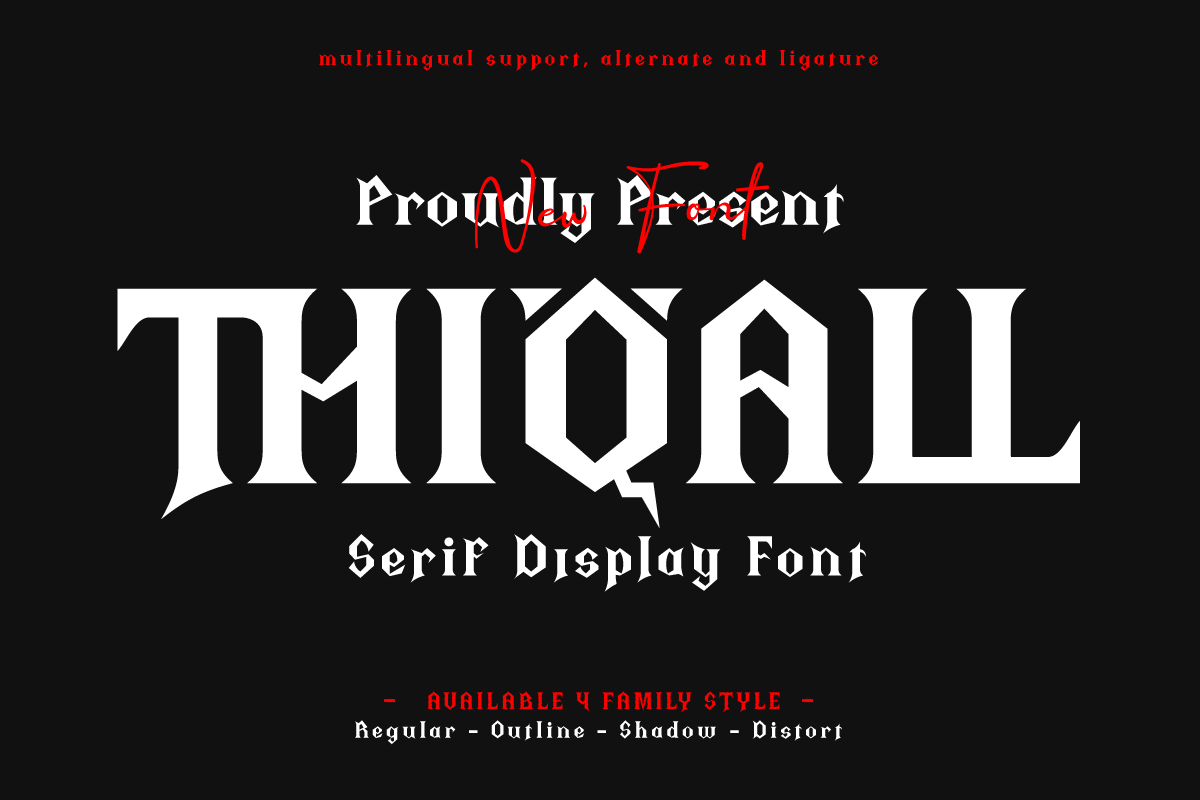 THIQALL Trial Font | twinletter | FontSpace
