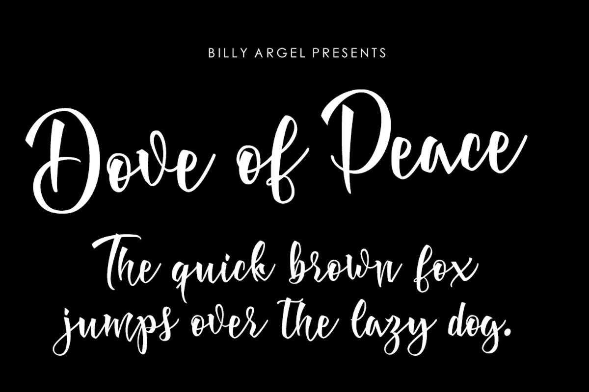 Dove of Peace Font | Billy Argel Fonts | FontSpace