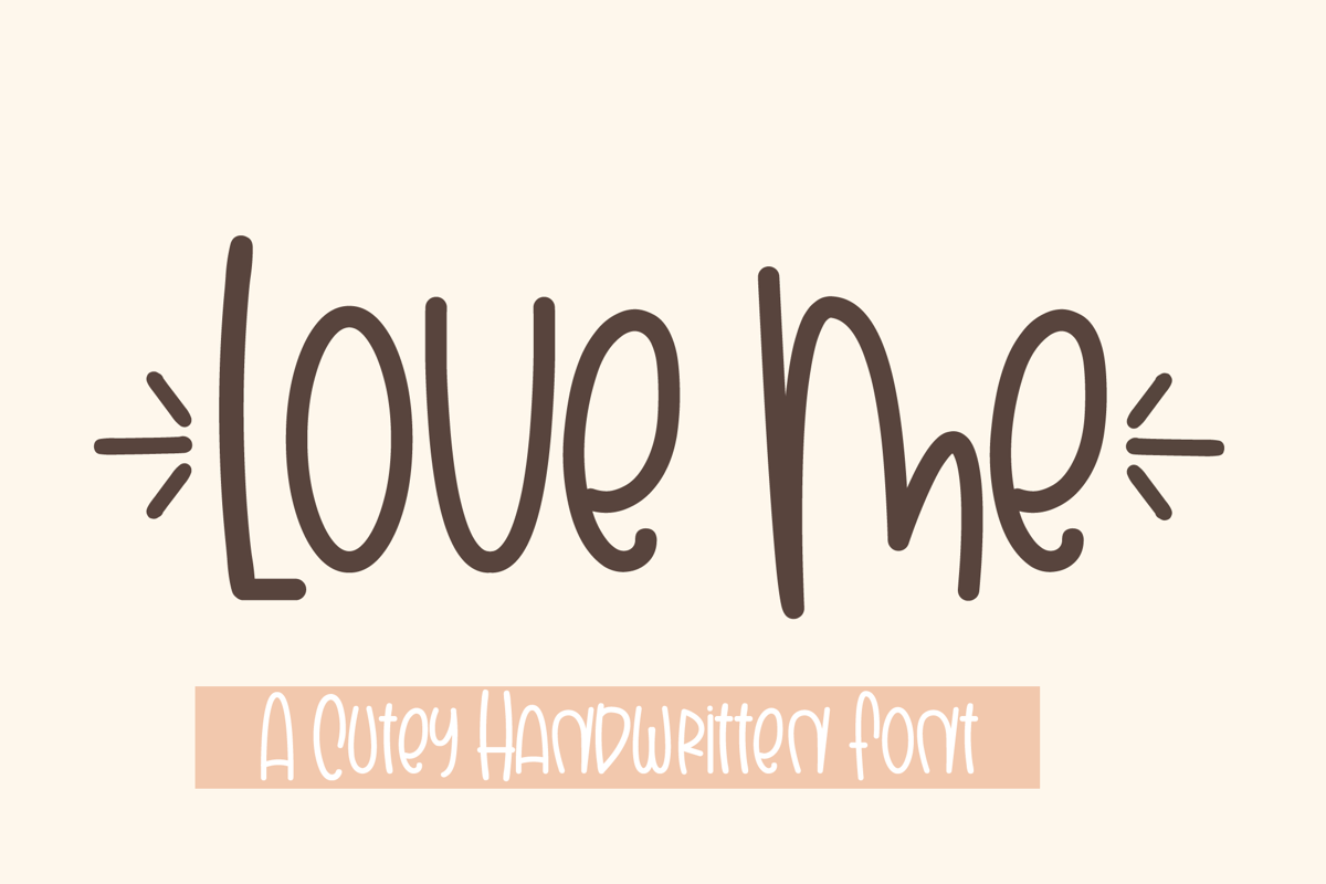 Love Me Font | Nyongandang | FontSpace