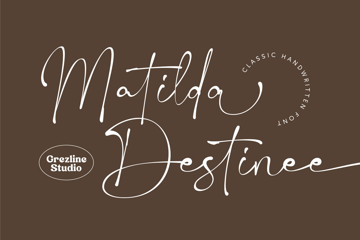 Matilda Destinee Font | Grezline Studio | FontSpace