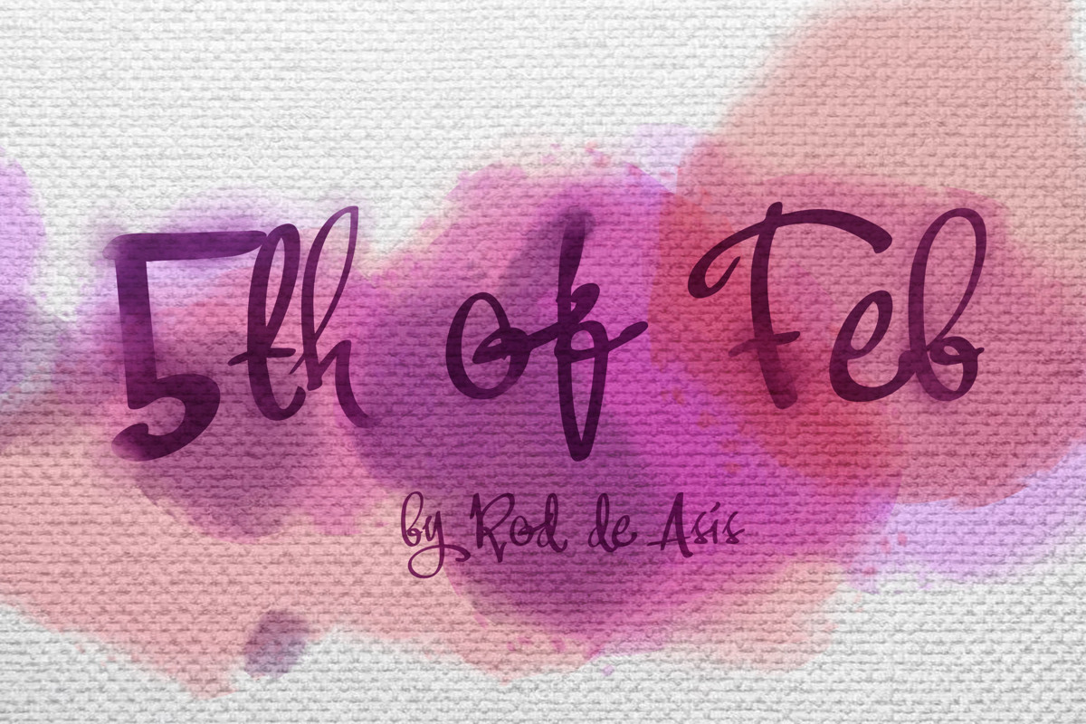 Fifth Of Feb Font | VVB DESIGNS | FontSpace