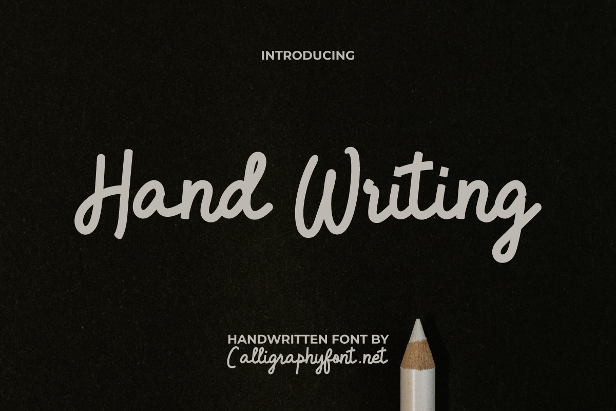 Hand Writing Font - Free Download