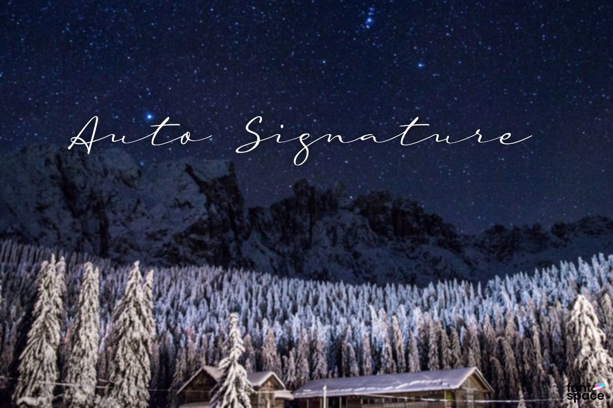 A Auto Signature Font - Free Download