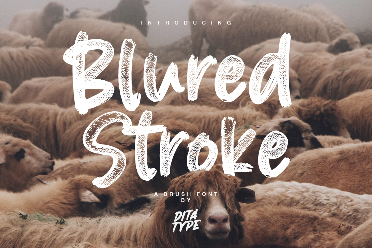 Blured Stroke Font | Din Studio | FontSpace