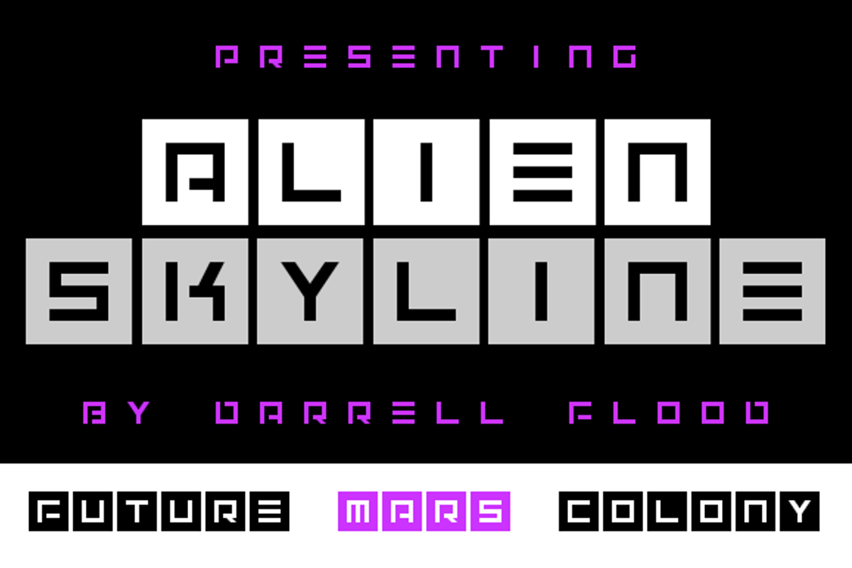Alien Skyline Font | HAWTPIXEL - Darrell Flood | FontSpace