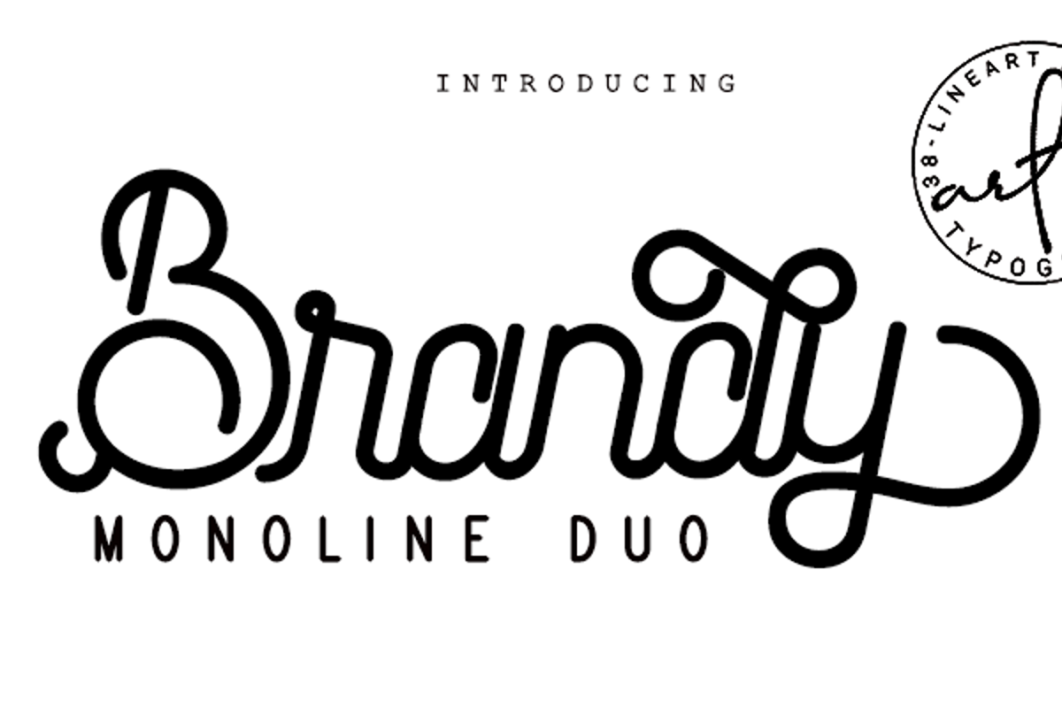 Brandy Script Font | 38 lineart | FontSpace