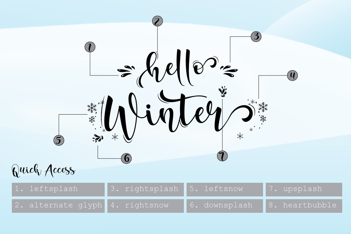 Hello Winter Font | Miftaharzaq | FontSpace