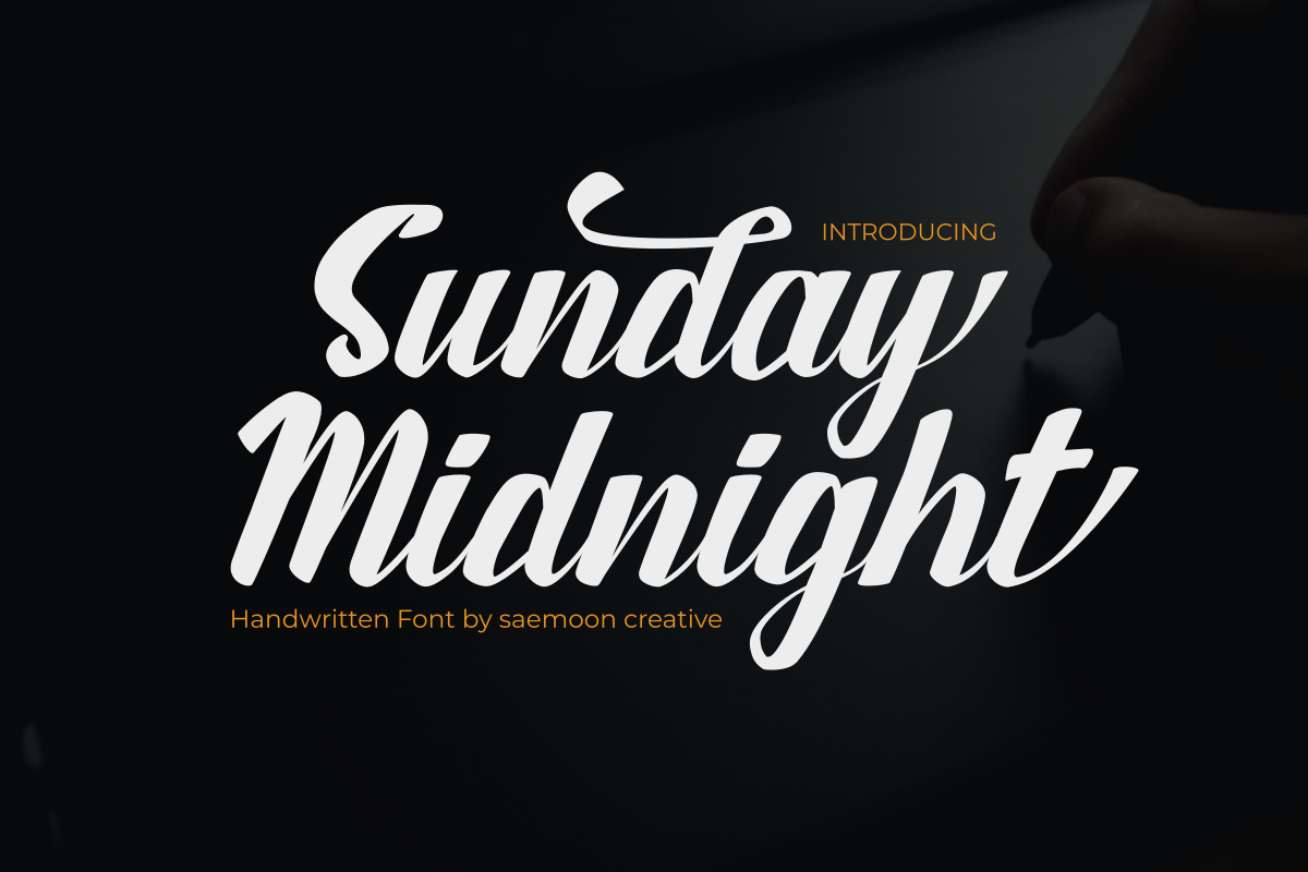 Sunday Midnight Font | saemoon creative | FontSpace