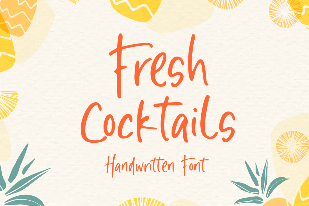 Fresh Cocktails Font | Sronstudio | FontSpace