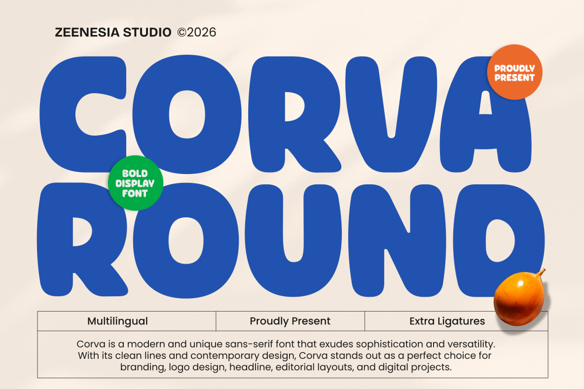 Corva Round Font - Free Download
