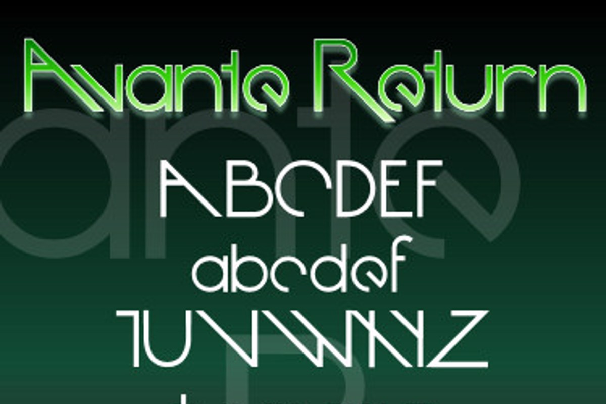 Avante Return Font - Free Download