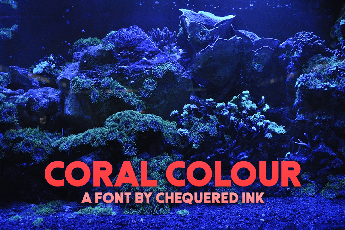 Coral Colour Font | Chequered Ink | FontSpace