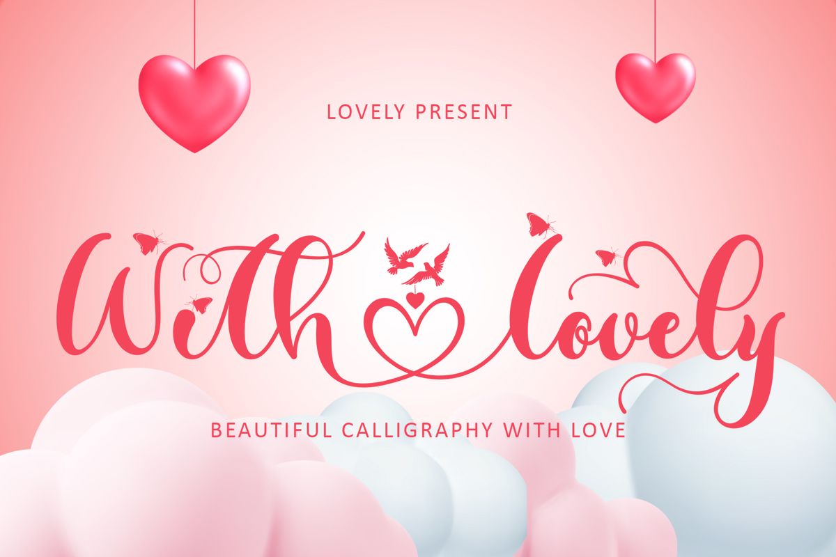 With Lovely Font | Yoga Letter | FontSpace