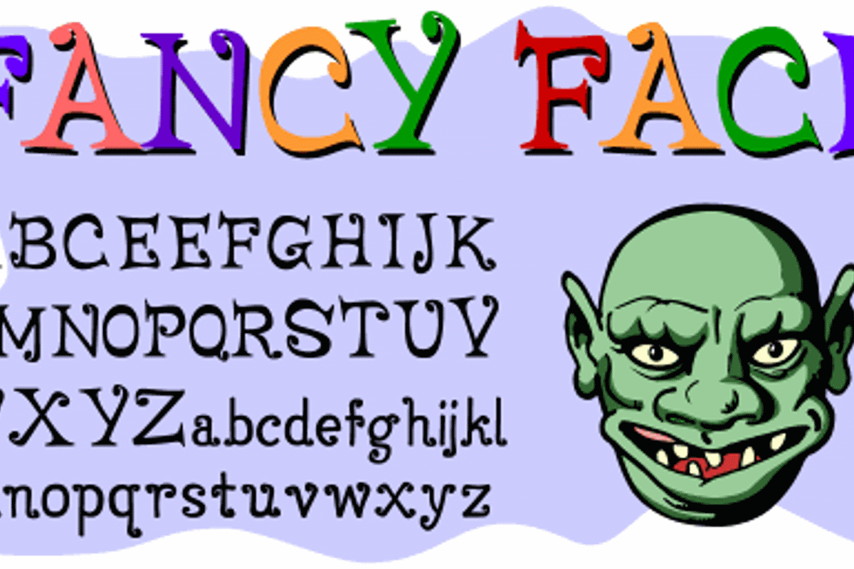 Fancy Face Font | Dave Bastian | FontSpace