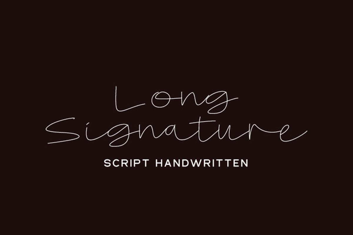 Long Signature Font - Free Download