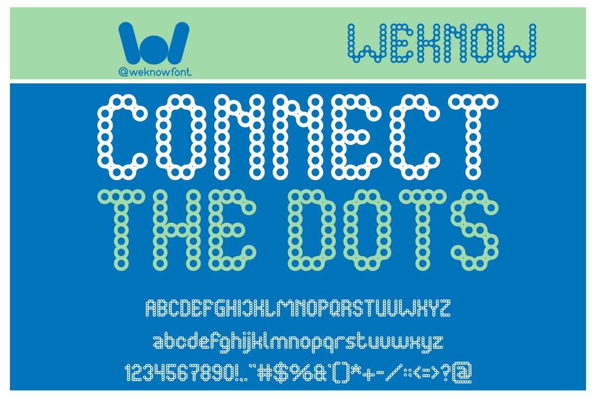 CONNECT THE DOTS Font - Free Download