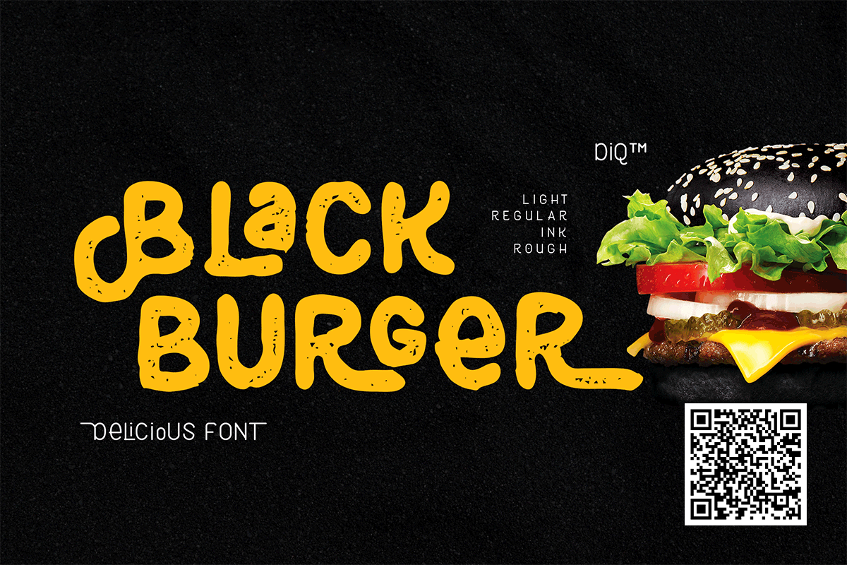 Black Burger Font | diq™ DRMWN | FontSpace