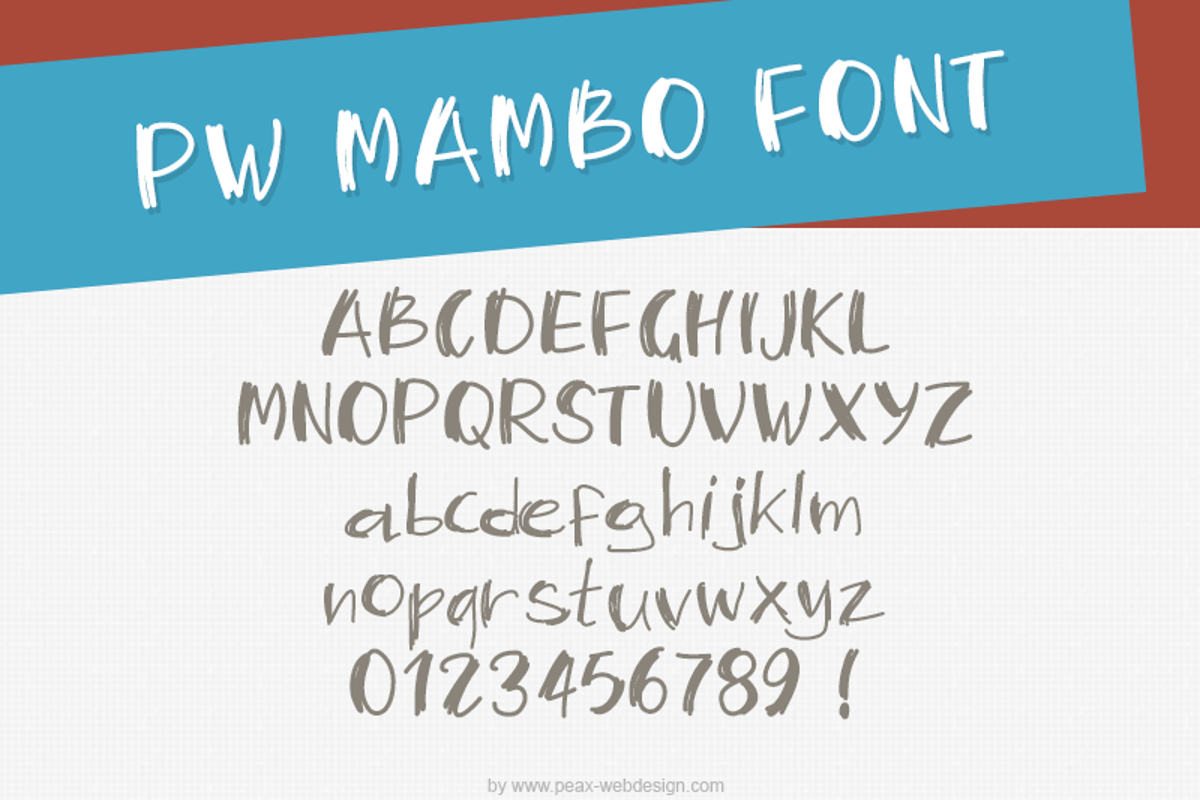 PWMambo Font | Peax Webdesign | FontSpace