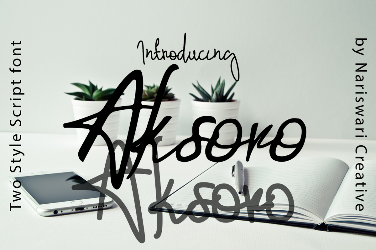Aksoro Font | Nariswari Creative | FontSpace