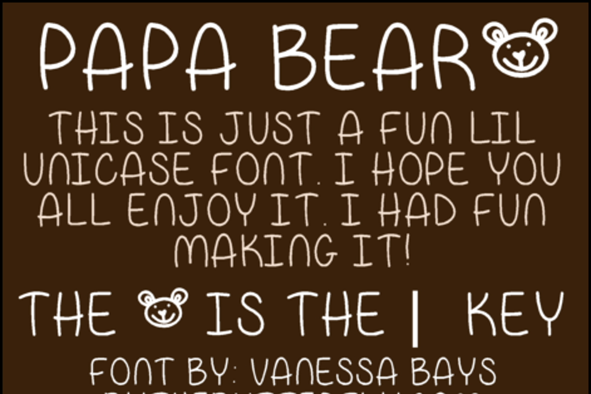 Papa Bear Font | ByTheButterfly | FontSpace