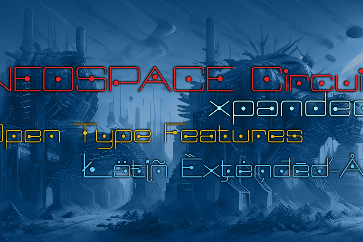 Neospace Circuit Exp Font | deFharo | FontSpace