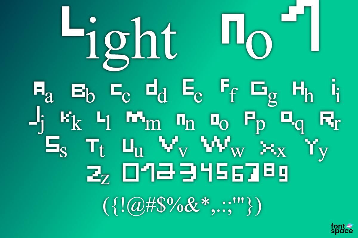 Light No 1 Font | LightNight | FontSpace
