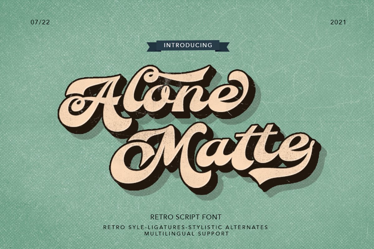 ALONE MATTE Font | Alit Design | FontSpace