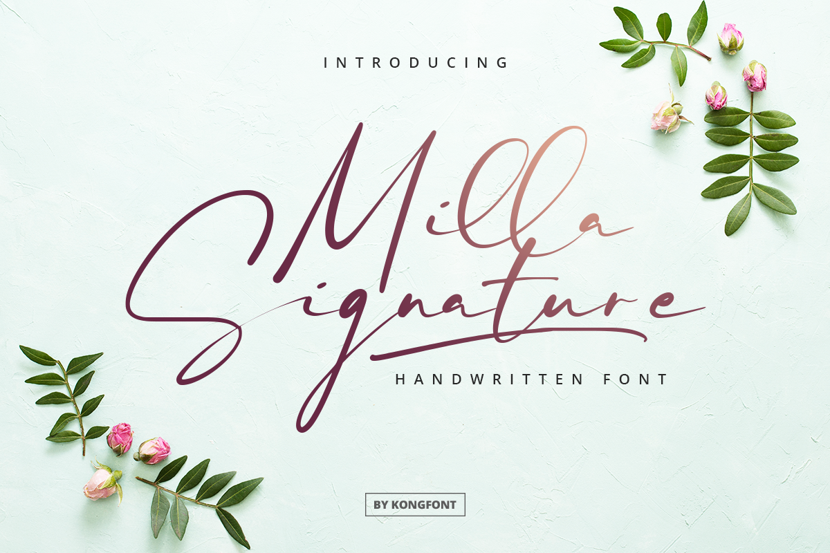 Milla Signature Font | Fontkong | FontSpace