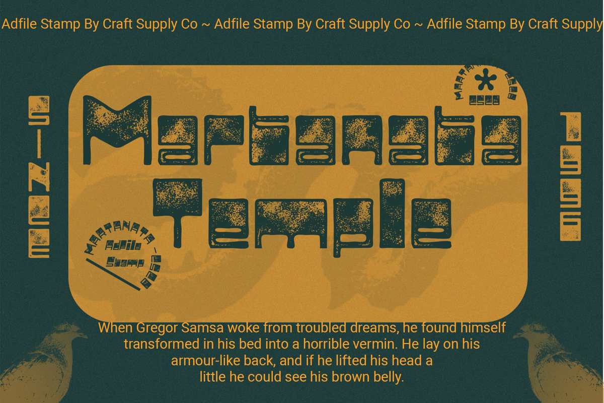 Adfile Stamp Font | craftsupplyco | FontSpace