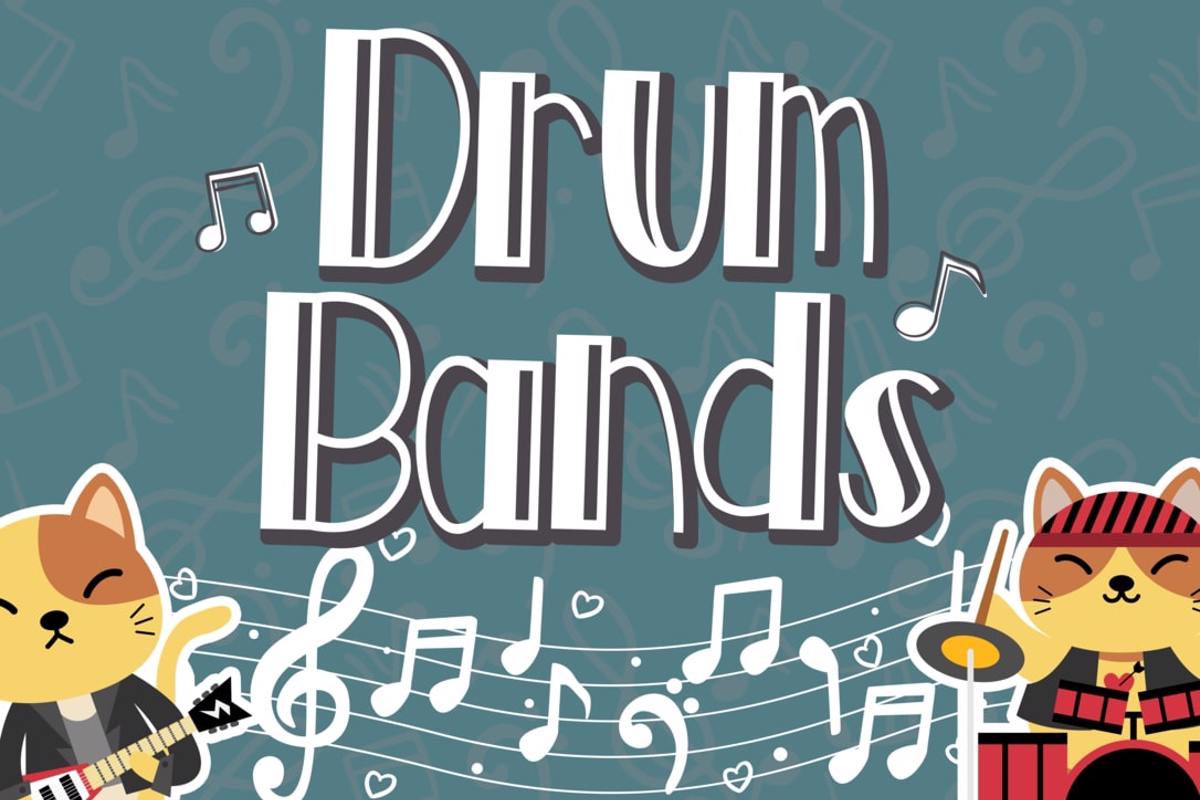 Drum Bands Font - Free Download